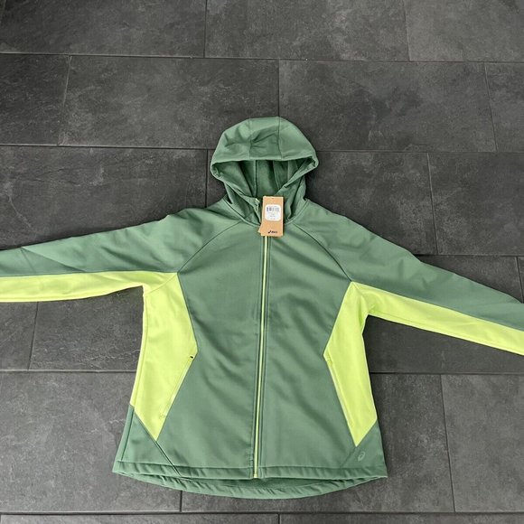 Asics | Jackets & Coats | Asics Softshell Green Jacket Women Size Xl ...